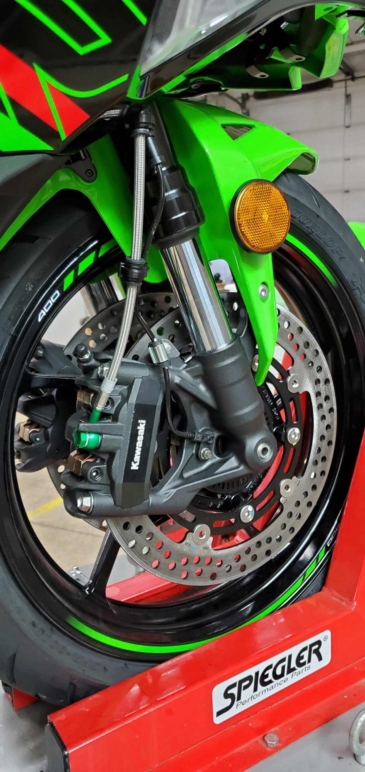 Kawasaki ZX400/ZX4RR stainless Steel GP 4 Line Kit